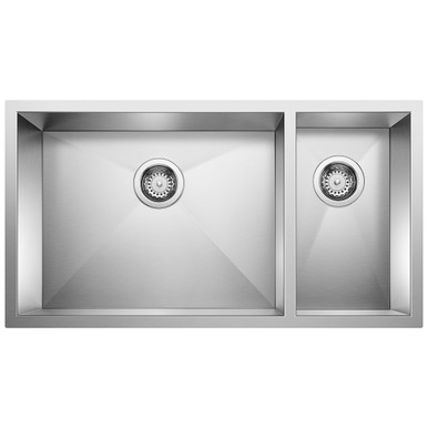 Blanco PRC5162R070 Precision R0 70/30 Double Bowl Undermount Stainless ...