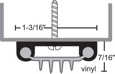 NGP 313V Finned Vinyl Door Shoe - Fast Free Shipping | ZenSupply