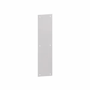Hager 80S Square Corner Push Plate, Beveled, 0.125 Gauge