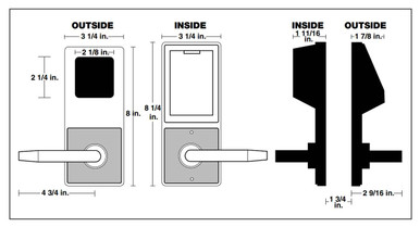 Alarm Lock PDL3000 Series Trilogy Prox and Keypad Lock With Audit Trail ...