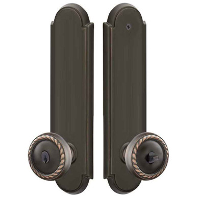 Emtek Modern Brass Tubular Single Point Lockset with Rope Knob - Single ...