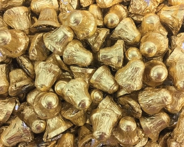 Chocolate Foiled Bell - 1kg Bag - Elegant Bomboniere