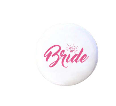 Team Bride Wedding Badges - Elegant Bomboniere