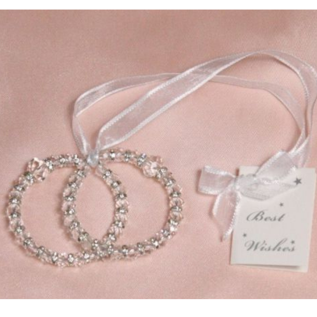 Wedding Charm Double Rings - Elegant Bomboniere