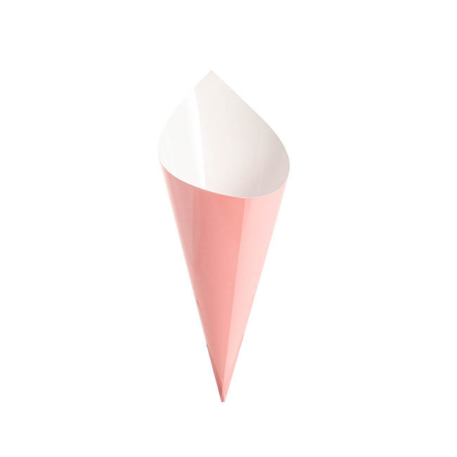 Paper Snack Cone Pack 10 Pink - Elegant Bomboniere