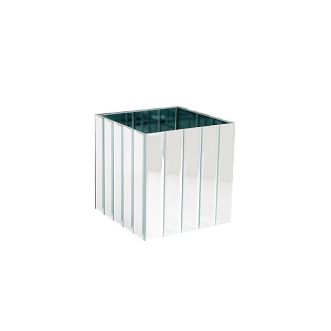 Mirror Strip Rectangle Vase Small - Elegant Bomboniere