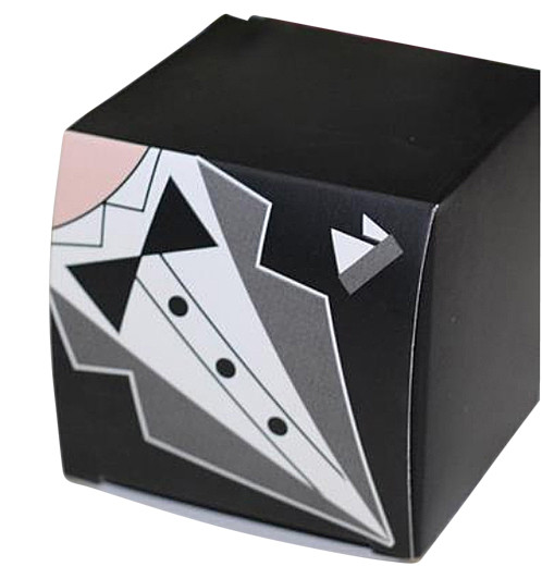 Wedding Bride and Groom Paper Favor Box