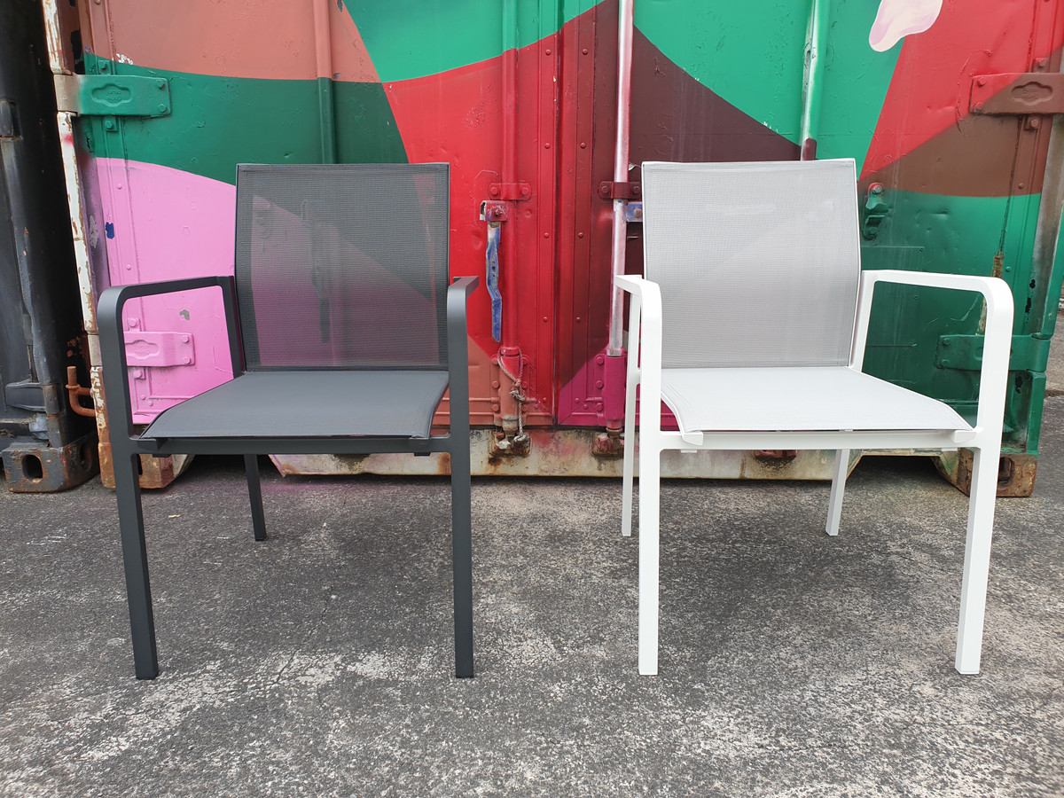 Dining Chair Park - textilene sling. 2 colours