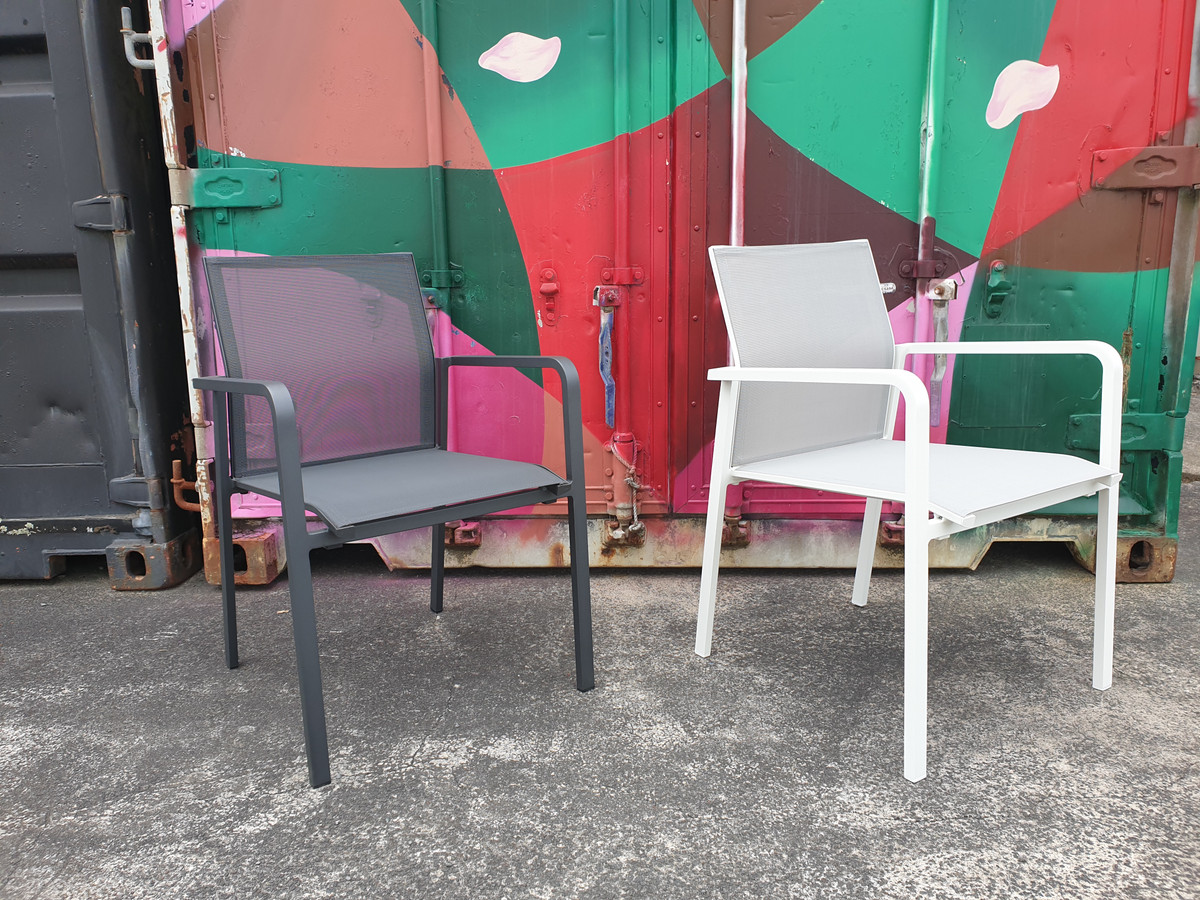 Dining Chair Park - textilene sling. 2 colours