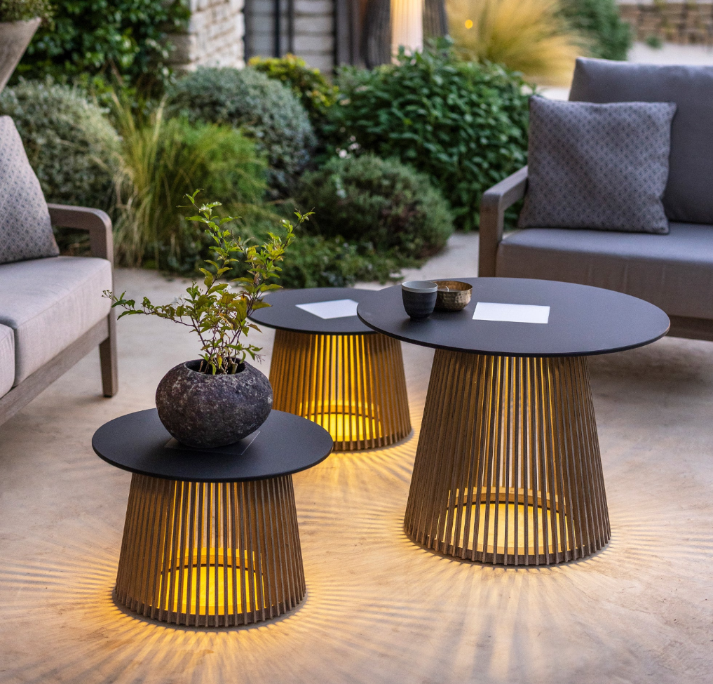 HALO Outdoor Solar Side Table -Two Sizes - Poynters Online Shop