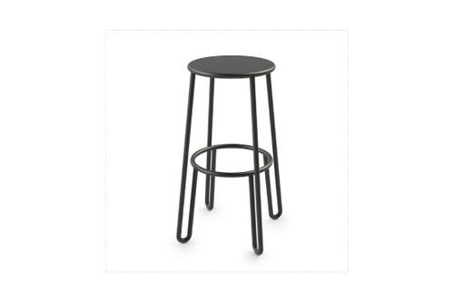 Maiori aluminium Huggy stool - 65cm high low counter top