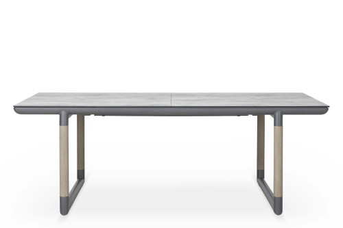 BASTINGAGE Outdoor Dining Table (non-extending) - Space Grey with Slate ...