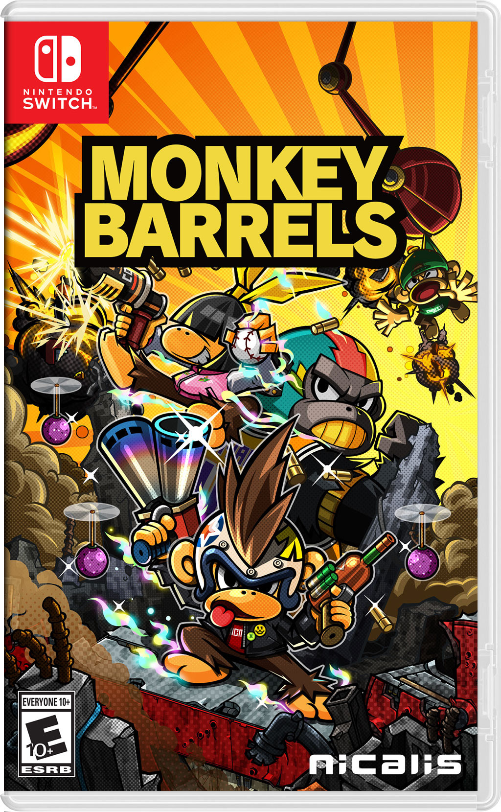Monkey Barrels for Nintendo Switch is available at VideoGamesNewYork, NY