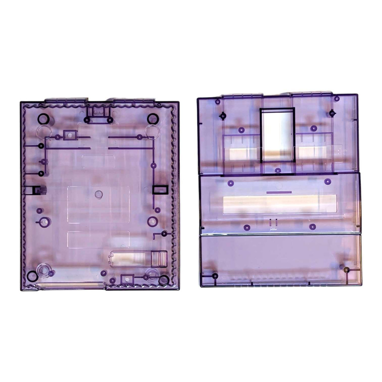 SNES Transparent Atomic Purple Case available at VGNY, VideoGamesNewYork