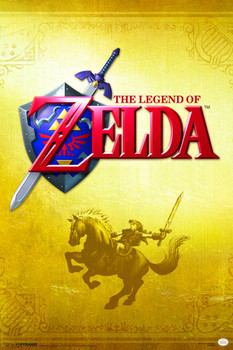 Zelda - Gold Poster - Videogamesnewyork