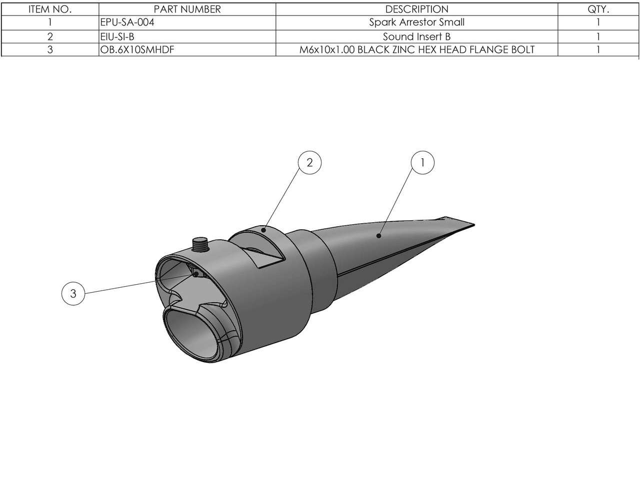 Spark Arrestor Sound Insert - B