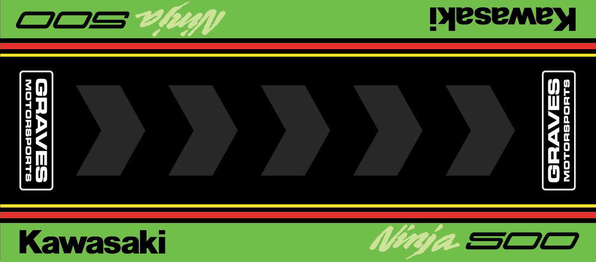 Graves Kawasaki Ninja 500 Bike Mat - Green