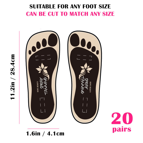 Buy Disposable Spray Tanning Sticky Feet Pads | Gen C Beauty