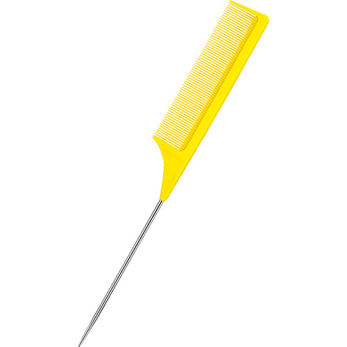 Parting Comb with Stainless Steel Pintail Yellow | Gen C Beauty