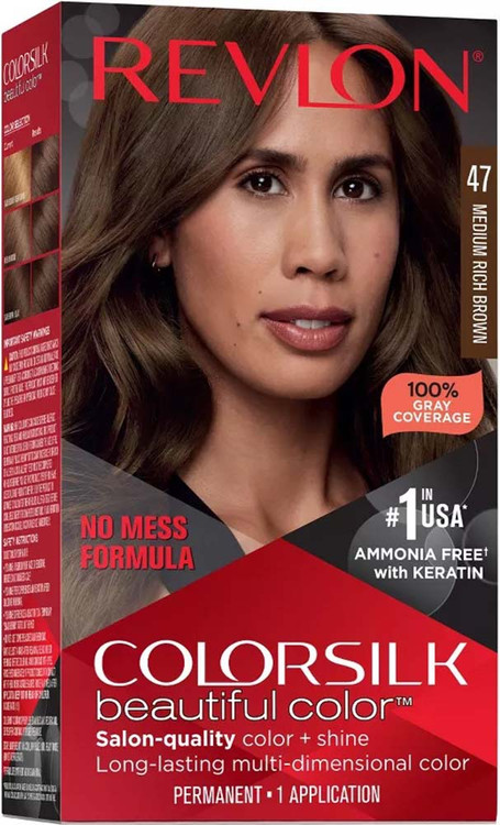 Revlon ColorSilk Hair Color #47 Med Rich Brown | Gen C Beauty