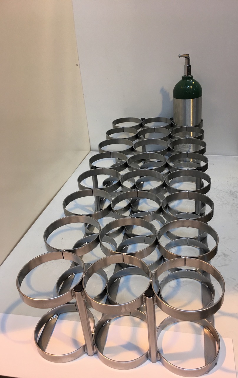 Oxygen Cylinder Rack for 24 Jumbo D/M22 (5.25" DIA) Oxygen Cylinders ...
