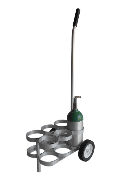 Six Cylinder Capacity Adjustable Oxygen Cart for Six ML6 (4.38" DIA ...
