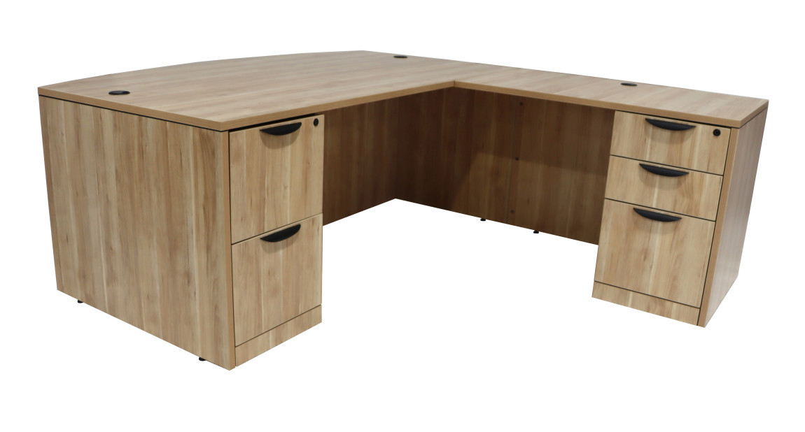 Manasota Office Supplies, LLC: Classic Laminate Bow Front L Shaped Desk ...