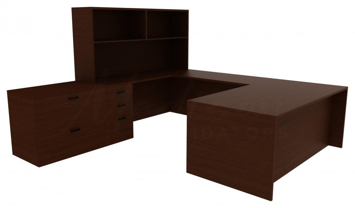 Manasota Office Supplies, LLC: U-Shaped Desk with Hutch and Drawers (CH ...