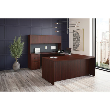 Manasota Office Supplies, LLC: Classic Executive Bowfront U-Shaped Desk ...