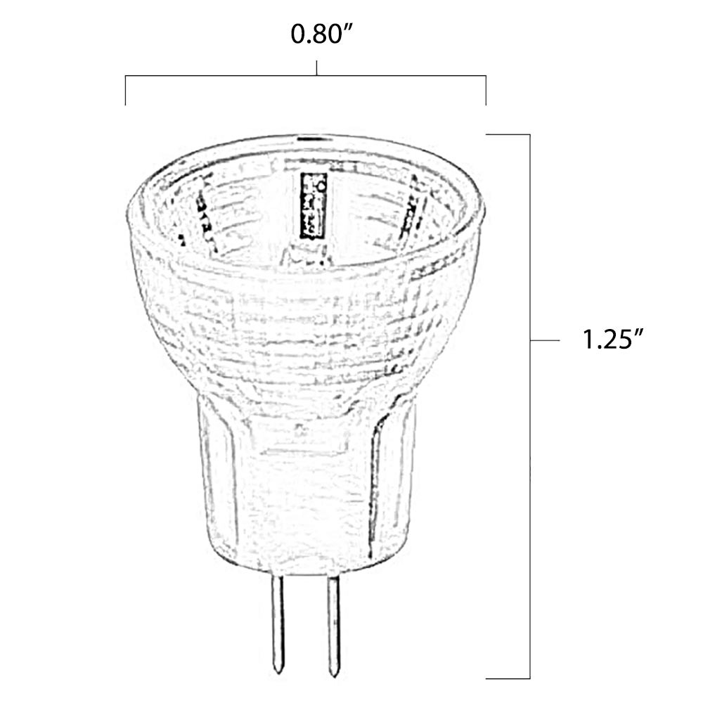 12V 35w Halogen MR8 Wide Spot Light Bulb | AQLighting