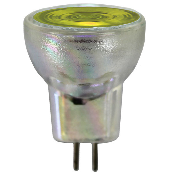 12V 20w Yellow Halogen MR8 Flood Light Bulb | AQLighting
