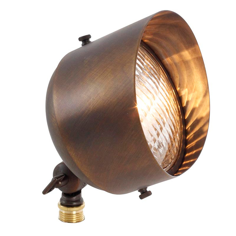 Standard Brass Circular Outdoor LED Flood Lights | AQLighting
