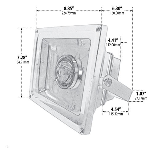 Cast Aluminum Integrated LED Flood Light Fixture | AQLighting