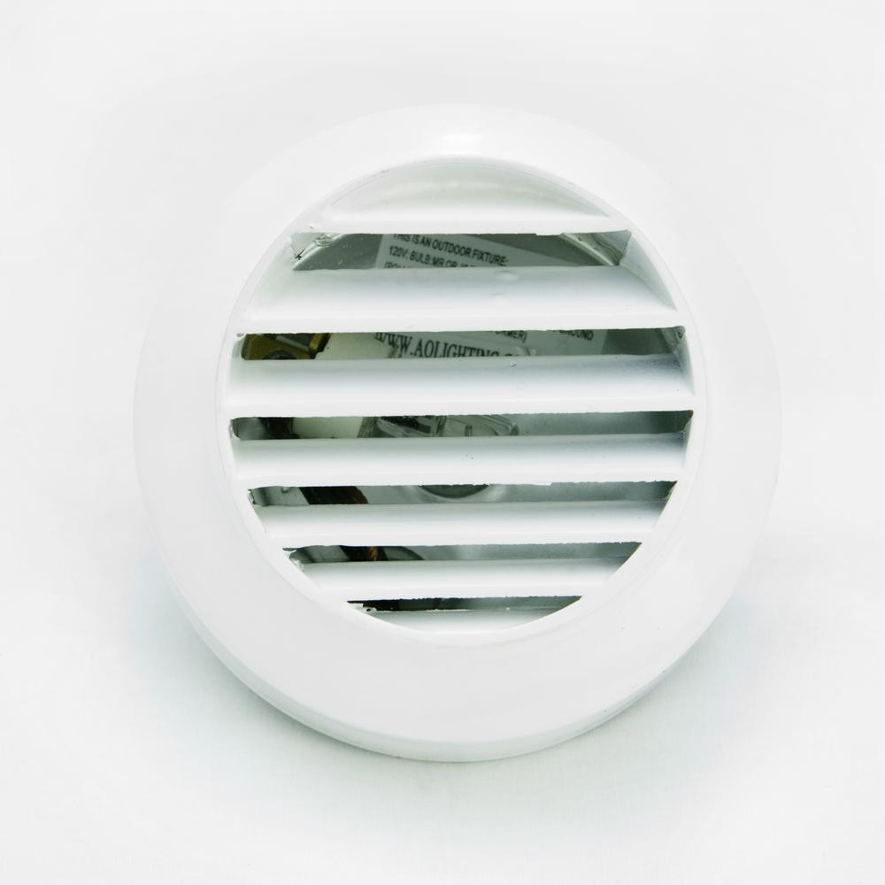 12V / 120V 3.5" Cast Brass Louver Step Light (PDS69) by AQLighting