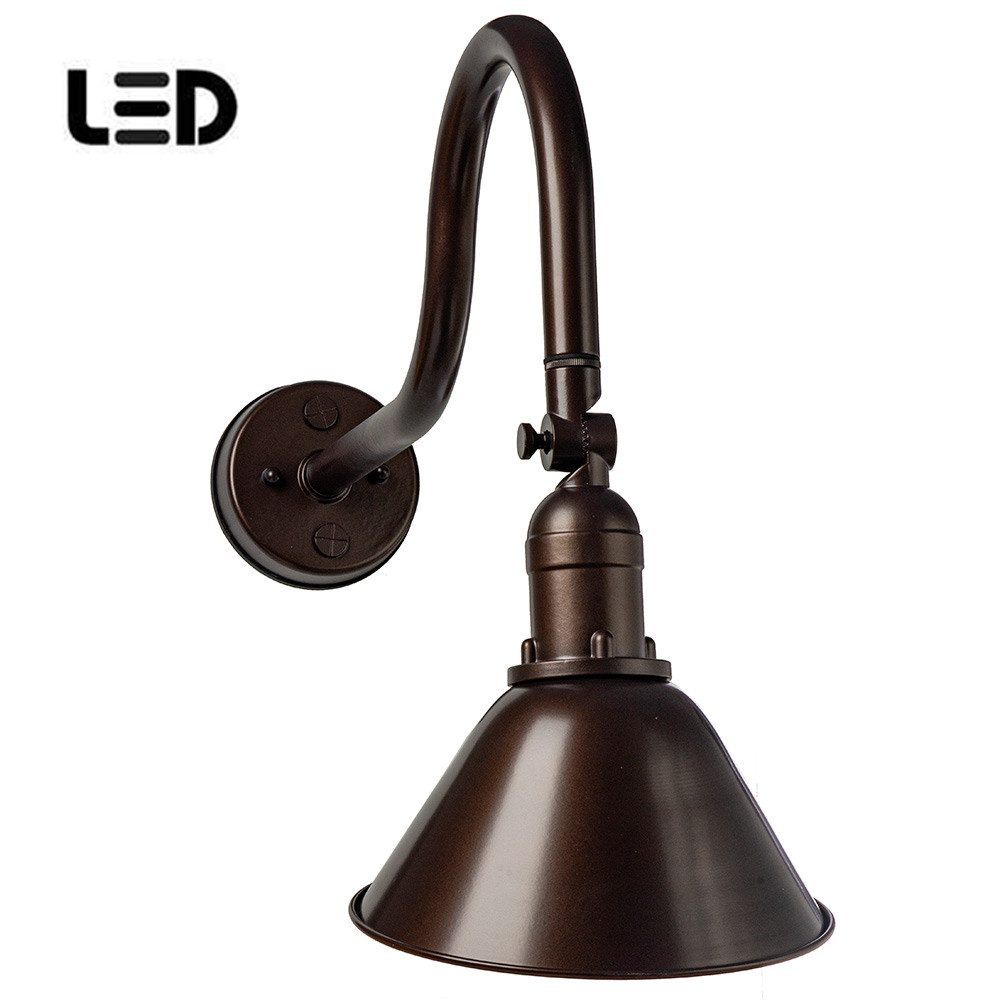 Bronze LED Sign Light Outdoor Gooseneck Lighting | AQLighting