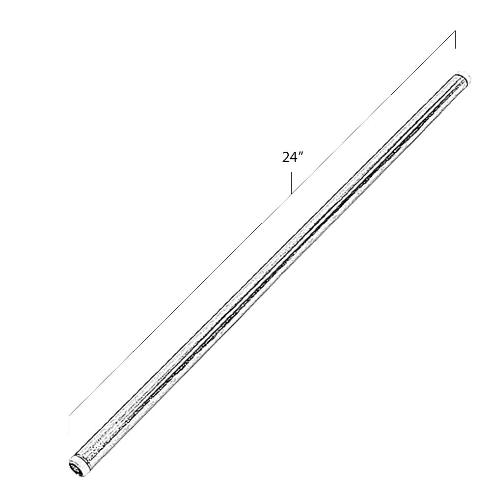 24" Cast Aluminum Male Riser Stem - D5000 Series (ST-24) by Dabmar