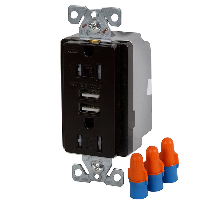 Combination USB Charger with Tamper Resistant Duplex Receptical by ...