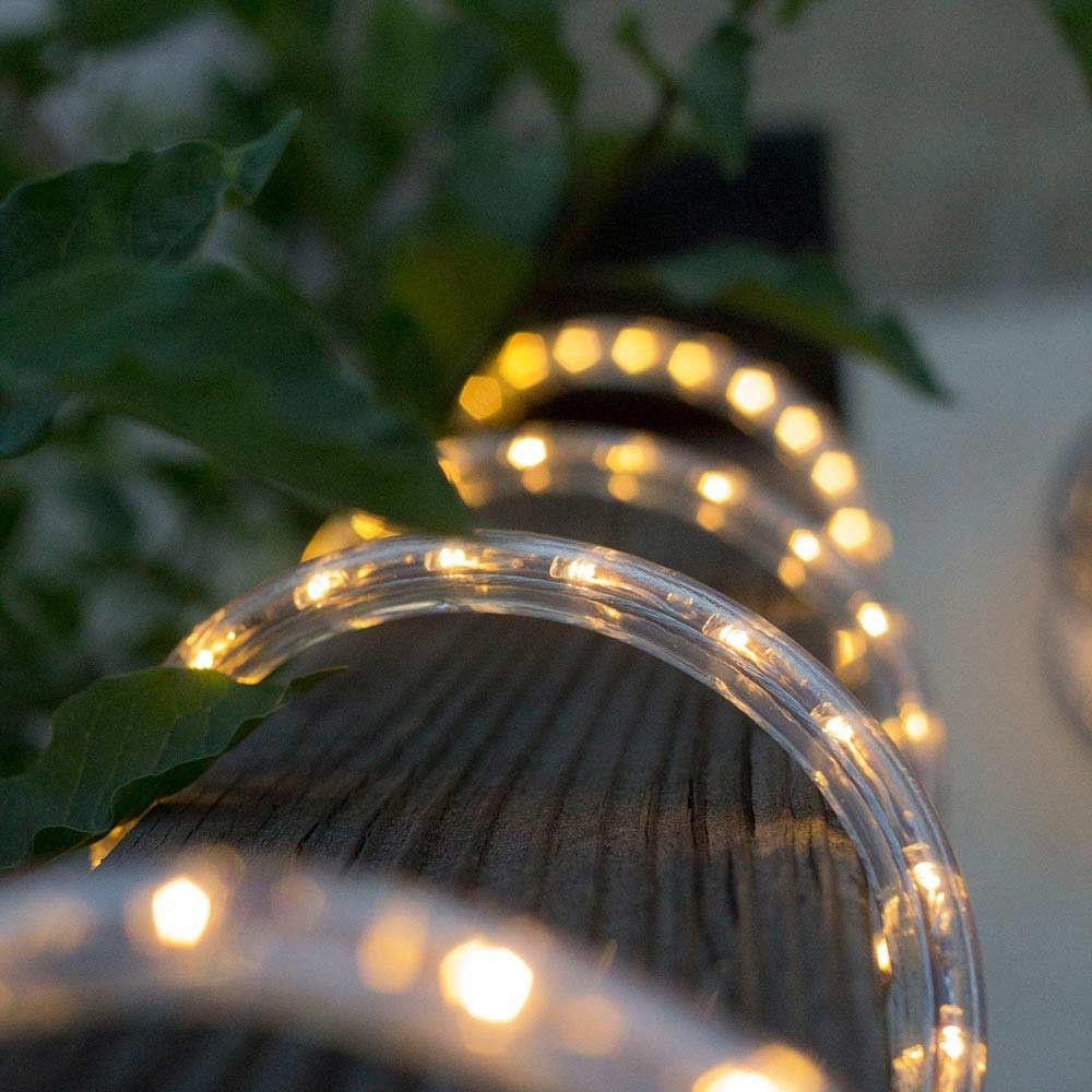 150ft Warm White LED Rope Light – Waterproof Outdoor Lighting