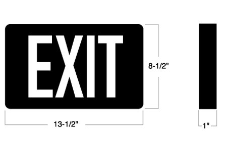 Non Electrical Photo Luminescent Exit Sign (CE90) by AQL