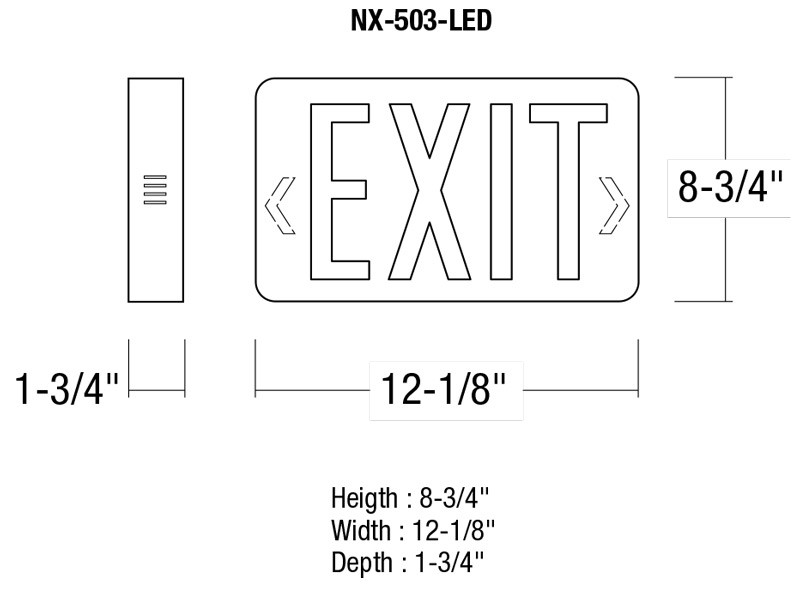 Low Profile Single or Double Face Exit Sign | AQLighting