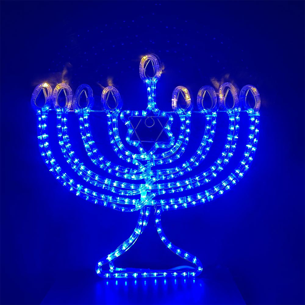 Outdoor Menorah LED Rope Light, IP65 Water Resistant, 120V | AQLighting