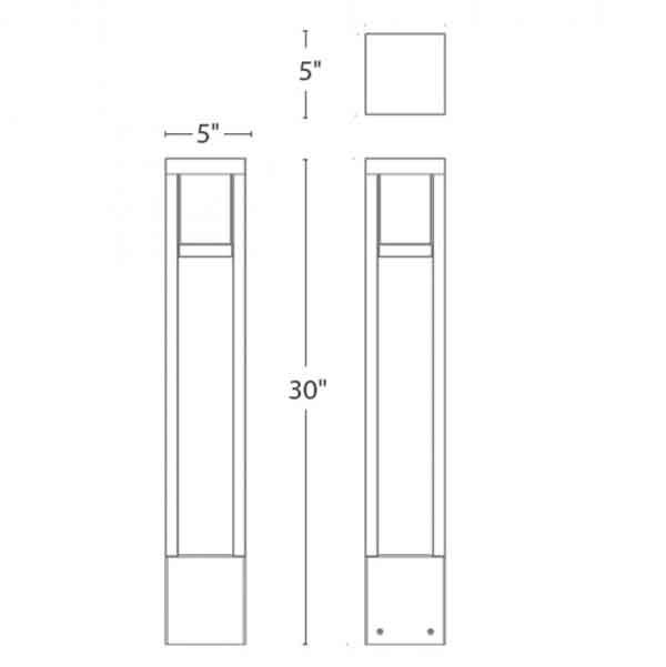 12V LED Linear Tower Landscape Bollard | AQLighting