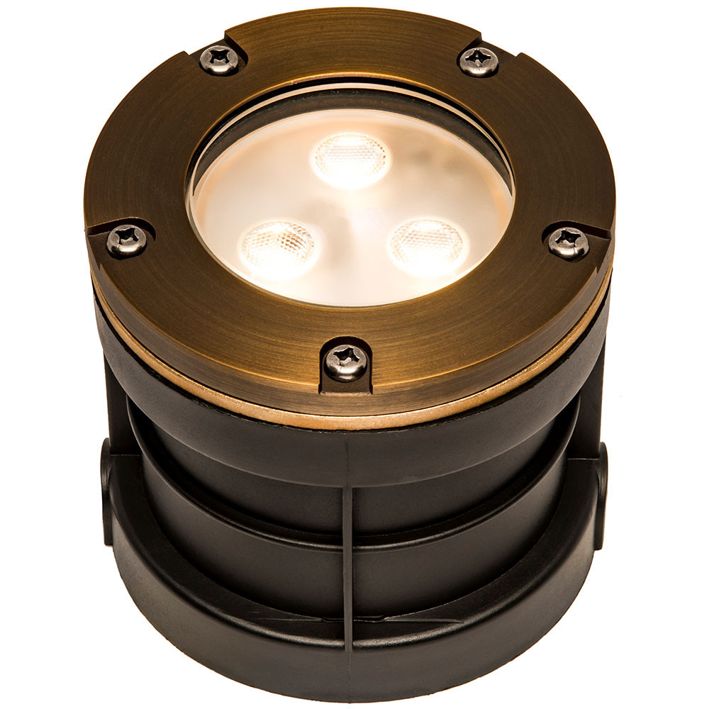 12V 6W Cast Brass Integrated LED In Ground Well Light | AQLighting