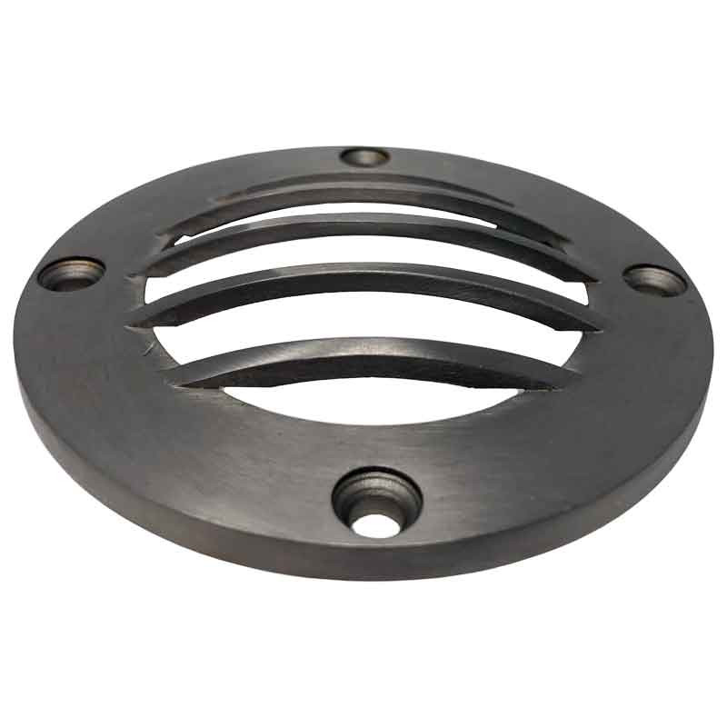 3.5" Satin Nickel Brass In Ground Light Grill Cover | AQLighting