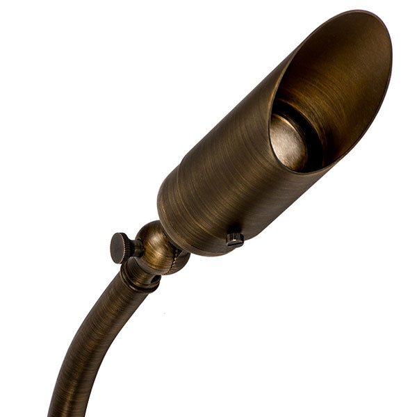 Low Voltage Cast Brass Bullet Style Gooseneck LED Sign Light | AQLighting