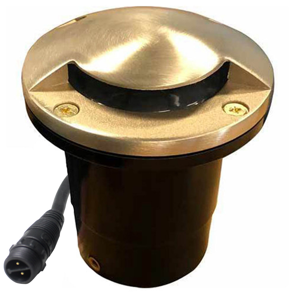 Shop 12V Composite LED In-Ground Well Light with Cast Brass One-Leaf ...