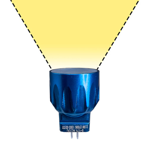 12V LED Wide Flood MR8 Warm White Light Bulb | AQLighting