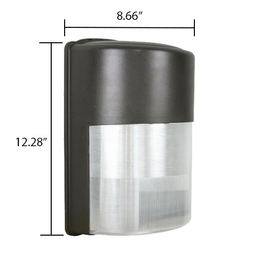 120v-277v Rounded Bronze Outdoor Wall Pack Light | AQLighting