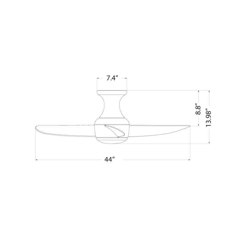 Corona 44" Flush Mounted Ceiling Fan | Modern Design & Smart Home ...