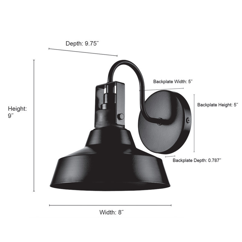Axell One Light Outdoor Gooseneck Wall Sconce | Powder-Coated Black ...